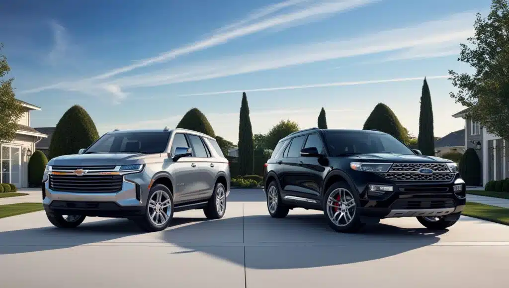 Chevrolet Tahoe vs Ford Explorer | Amazing Cars and Drives