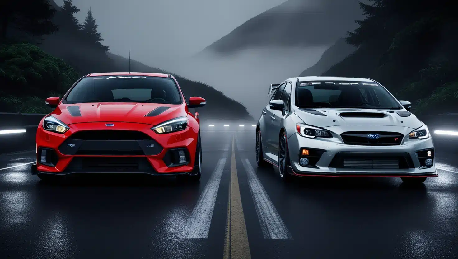 Ford Focus RS vs Subaru WRX STI | Amazing Cars and Drives